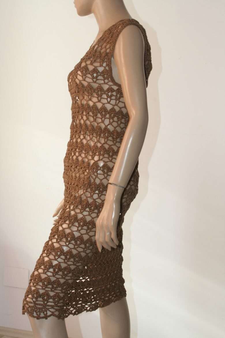 Rochie crosetata manual tutorial pas cu pas cu poze, schema si explicatii