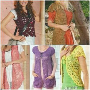 Veste crosetate modele, scheme si diagrame