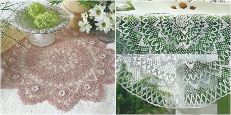 Decoratiuni crosetate pentru casa; 10 modele crosetate cu diagrame