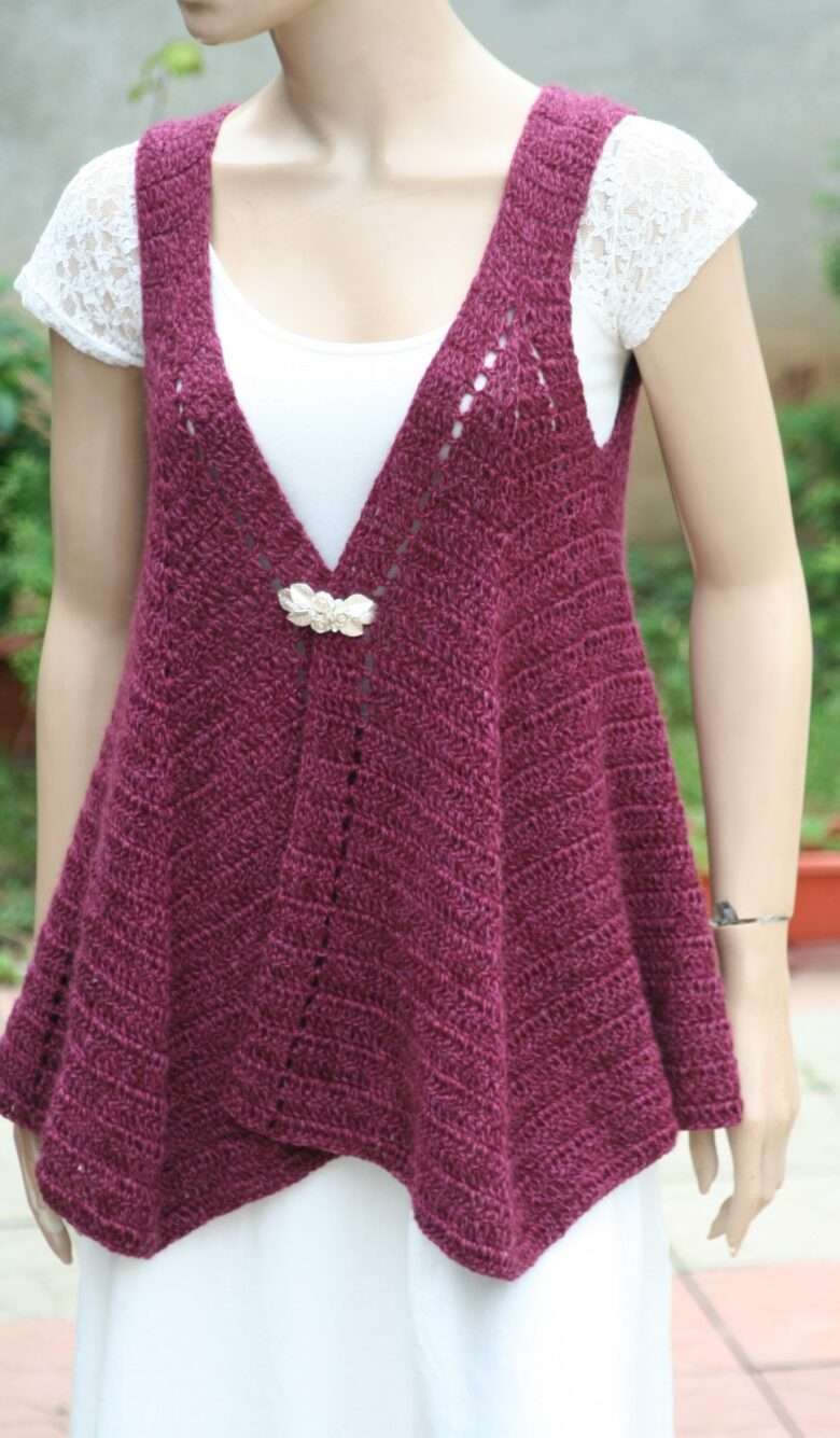 Vesta crosetata; tutorial pas cu pas